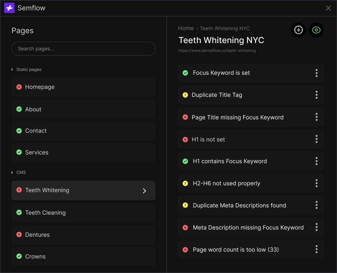 Semflow: The #1 SEO App for Webflow